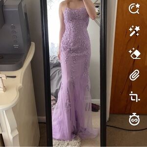Berlinnova | Dresses | Lilac Lace Prom Dress | Poshmark